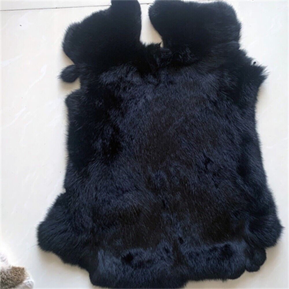 5PCS Real Rabbit Pelt Skin Tanned Natural Fur Hides For Animal Leather ...