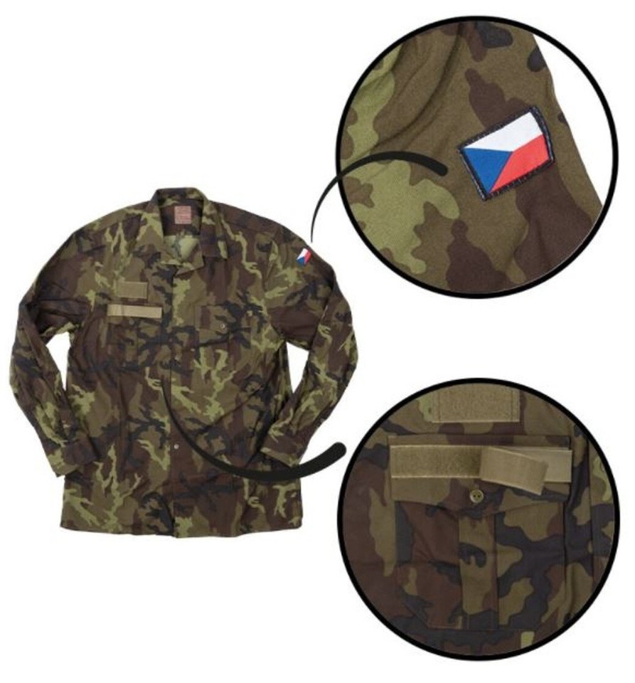 Genuine Czech Army Shirt Woodland Camo VZ 95 Field Uniform Military Sz ...