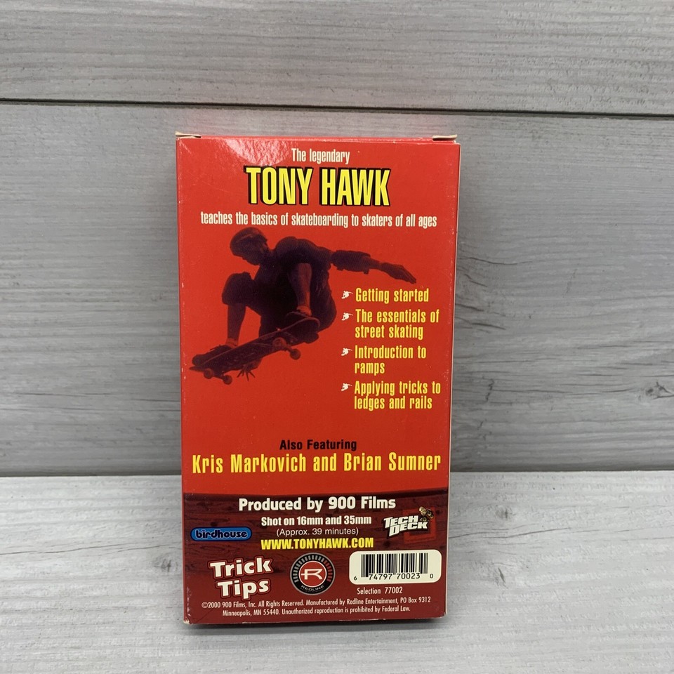 Tony Hawk's Trick Tips: Skateboarding Basics (VHS, 2000) Vintage Skate ...