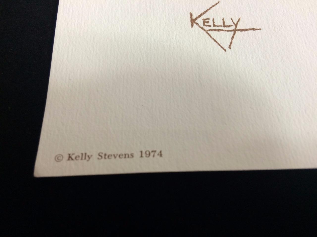 Merry Kelly Stevens 1974 Signed Print 2 Horses Blaze Mare Foal ...