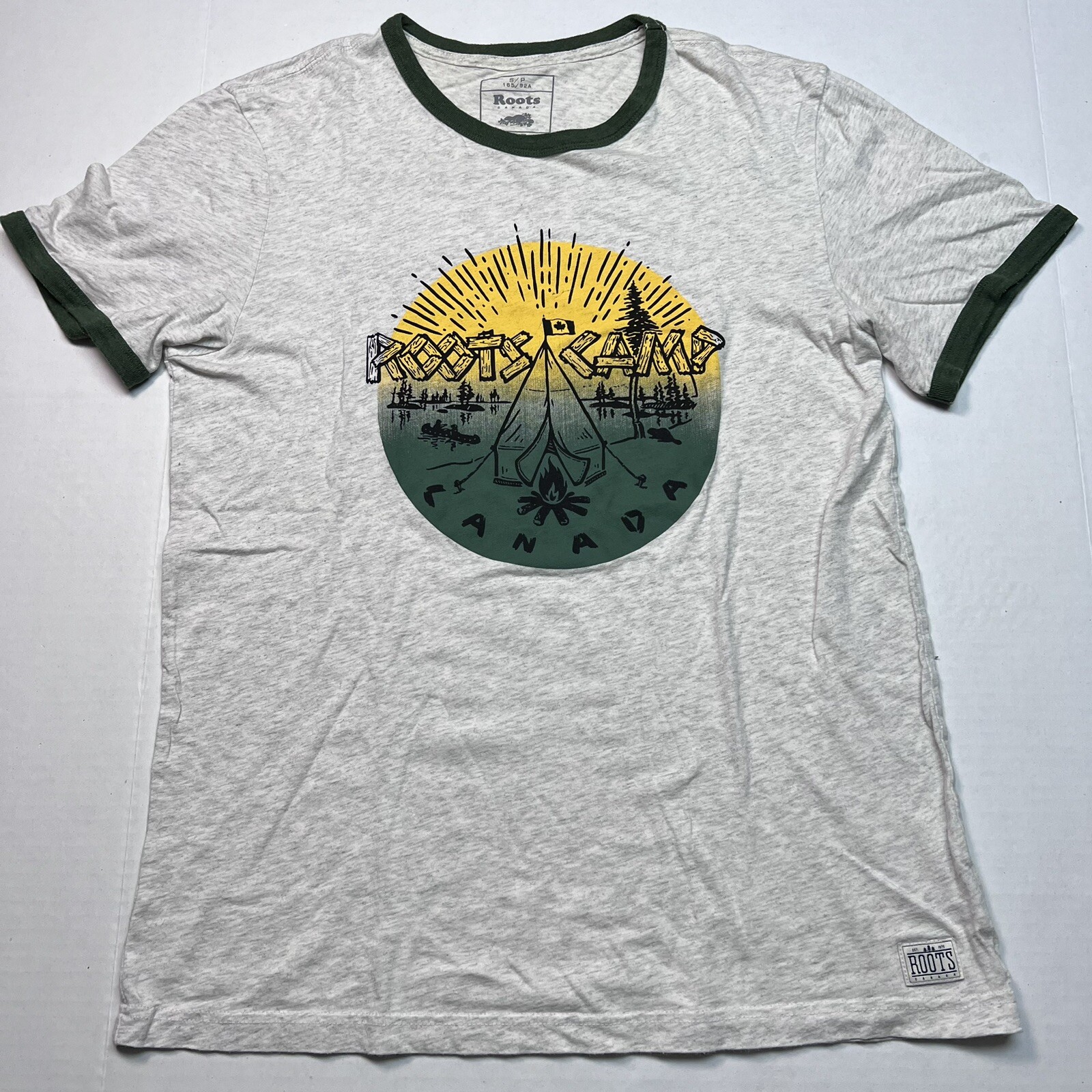 Roots Canada "Roots Camp" Relaxed Fit Ringer T-Shirt… - Gem