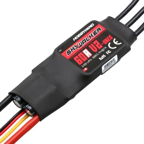 Hobbywing SkyWalker 60A V2 Brushless ESC with Reverse Brake Support 3 ...