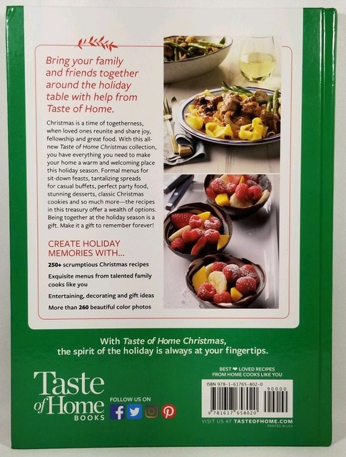 Taste of Home Christmas 2018 Hardcover Cookbook Color Illustrated 260 ...
