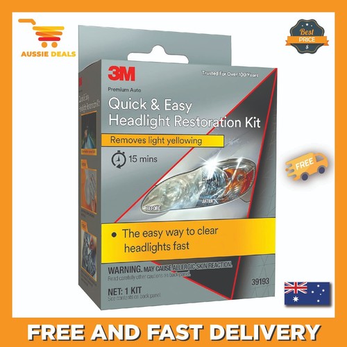 3M Quick and Easy Headlight Restoration Kit Removes Light Yellowingin ...