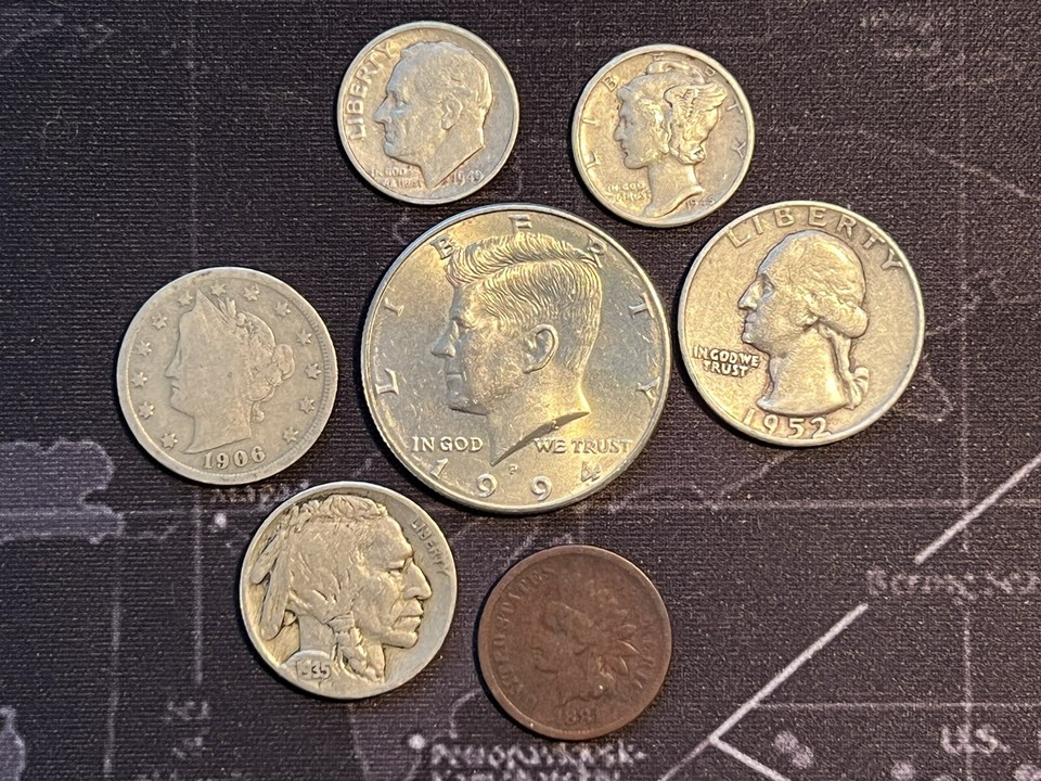 19th And 20th Century U.S. Coin Type Set Starter Kit - 7 Coins - 7 ...