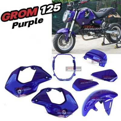 PURPLE SET FAIRING BELLY PAN BODY KIT FRAME GUARD FOR HONDA GROM 125 ...