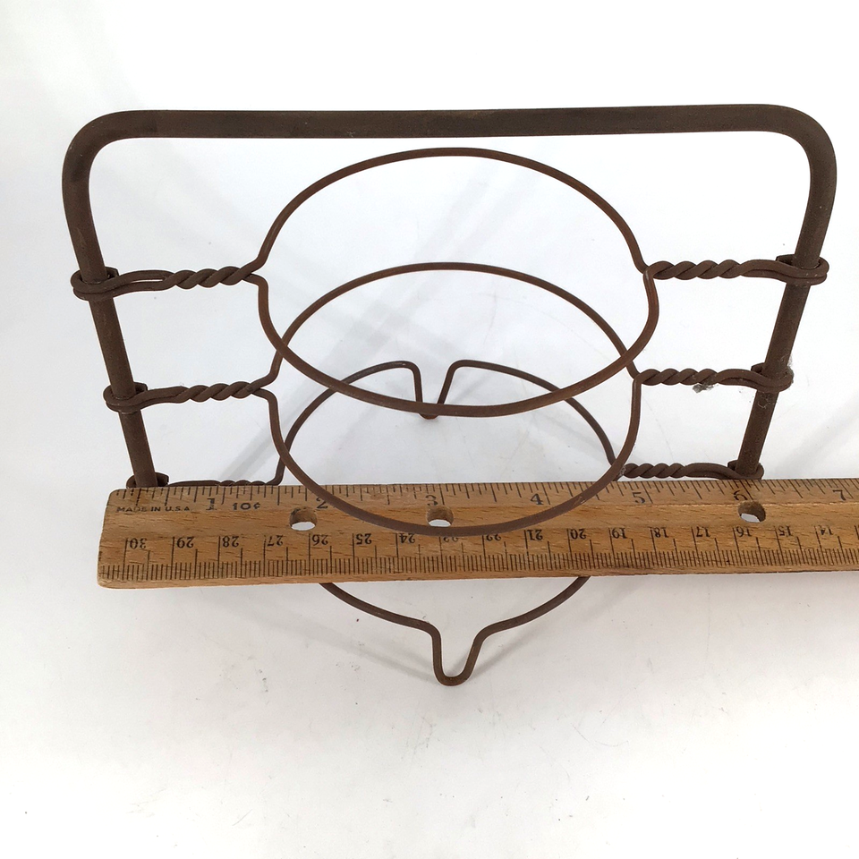 Vintage primitive twisted wire small plate rack 3 tiers | eBay