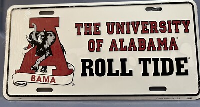The University of Alabama Roll Tide Metal License Plate “ GO BAMA “ | eBay