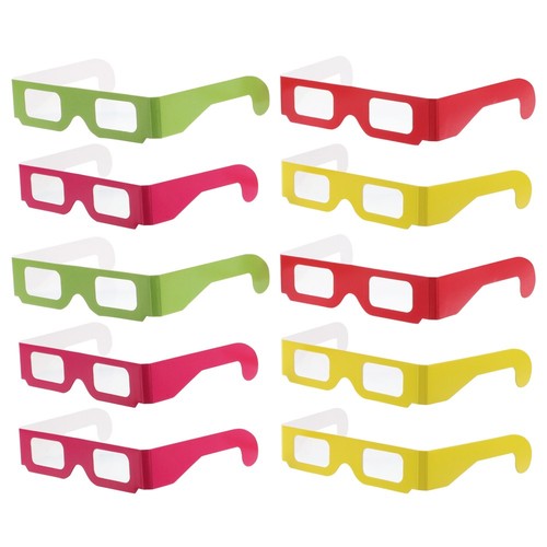 20 Pcs 3d Glasses Foldable Paper Diffraction Spectacle | eBay