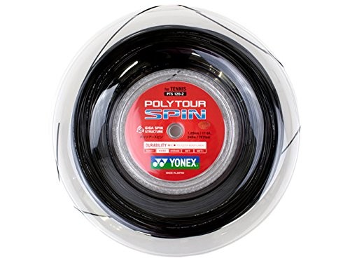 String de tennis YONEX Poly Tour Spin 120 noir 240 m string roulé ...