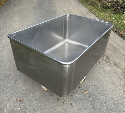 Heavy Duty Stainless Steel Meat Brine Dough Transport Cart Tub Tank Vat ...