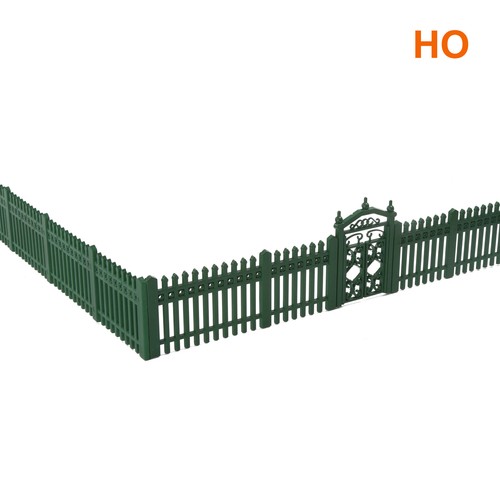 HO Scale 1:87 Model Fence with Gates Plastic Fencing w/ Door Kit ...