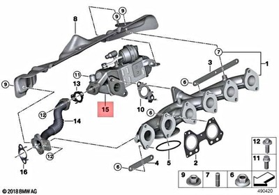 Genuine BMW F02N F10N F15 535d X5 EGR Exhaust Gas Cooler OEM ...