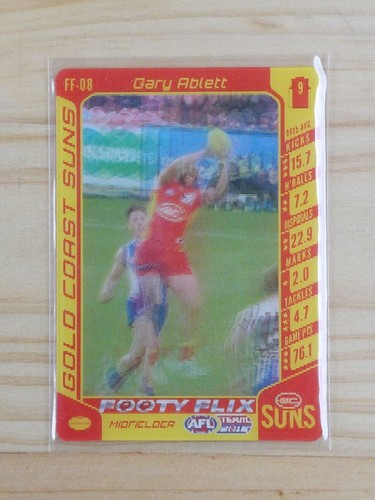 2016 AFL Teamcoach Footy Flix card FF-08 Gary Ablett Gold Coast | eBay ...