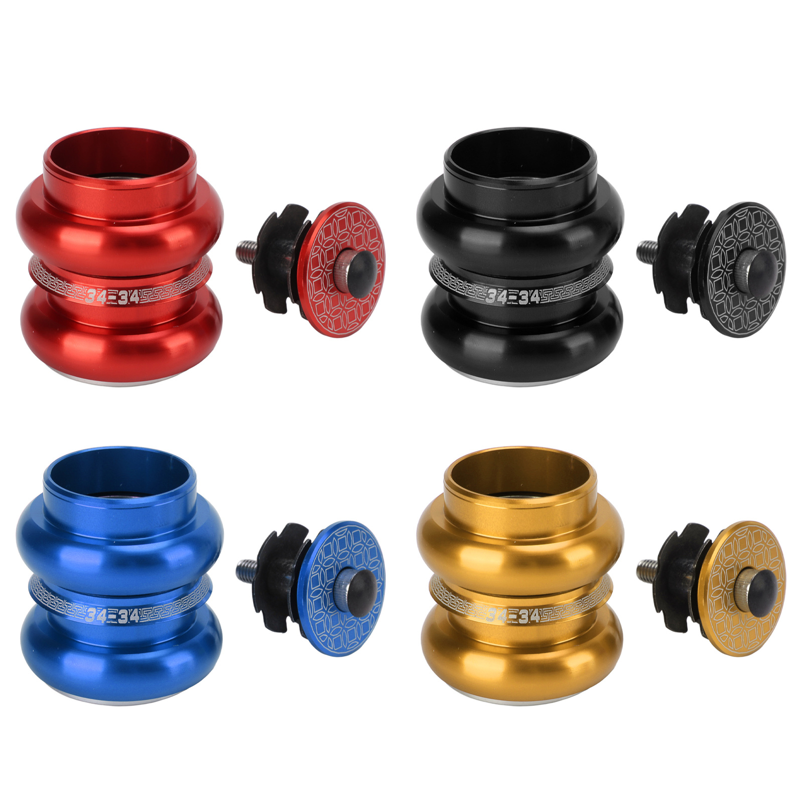 ZZ1 Viaron 34mm Bike Headset Double Bearings Bicycle Front Fork Stem ...