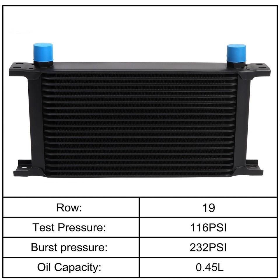 Oil Cooler 19 Rows 10AN Stacked Plate Transmission Engine Cooler ...