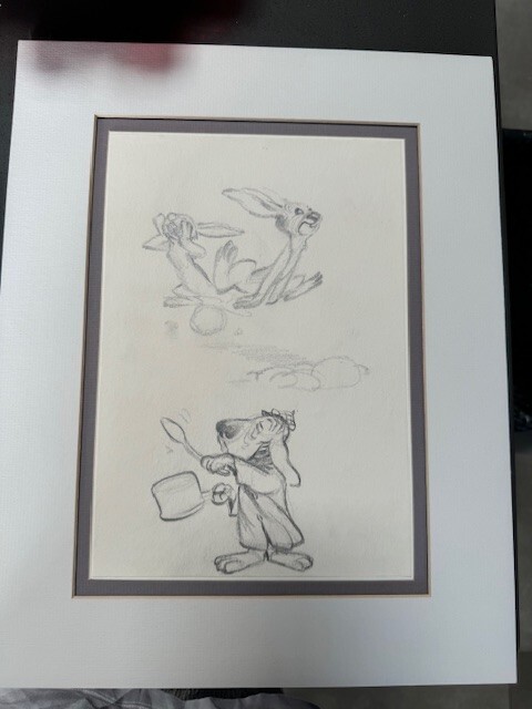 Walt Kelly Bun-rabbit and Beauregard hound dog original art sketches in ...