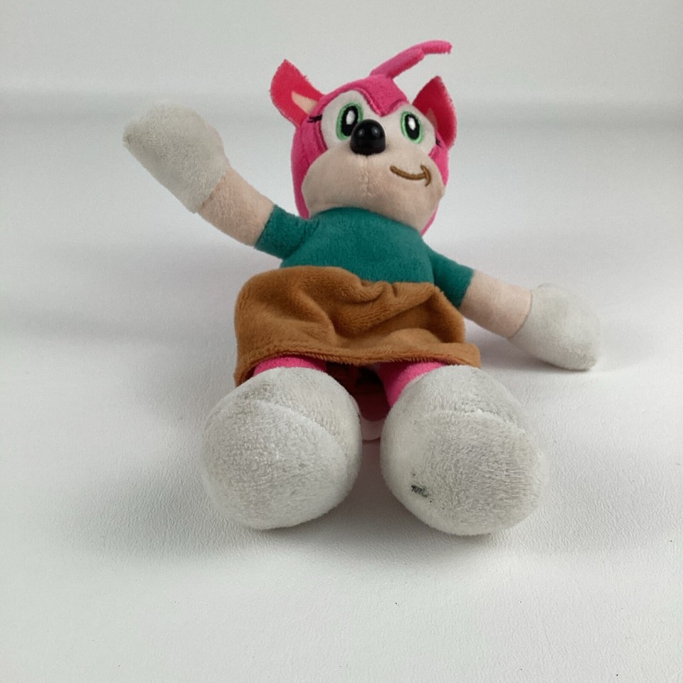 Sega Sonic The Hedgehog Amy Rose Plush Stuffed Classic 8" Toy Backpack ...