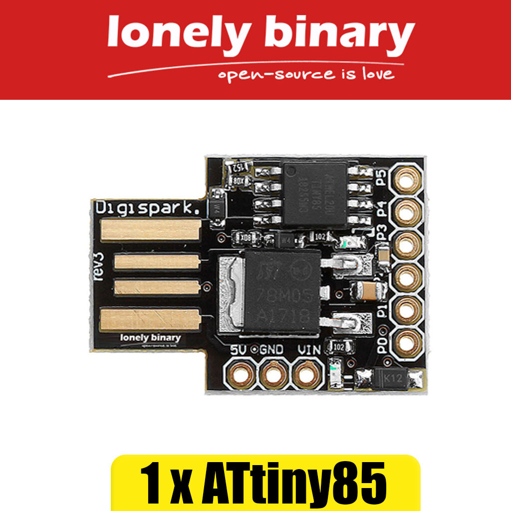 LonelyBinary ATTINY85 Arduino Compatible Board Digispark Rubber Ducky ...