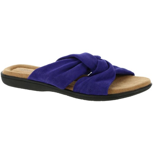 Array Womens Loma Purple Suede Flat Slide Sandals Shoes 6 Medium (B,M ...