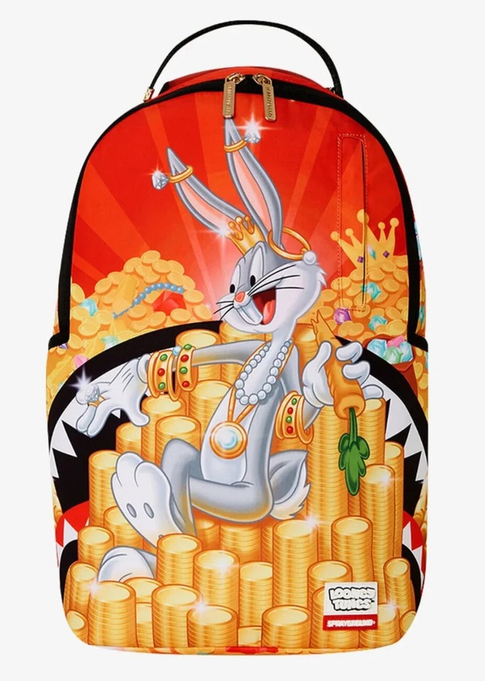 Sprayground Looney Tunes Rich King Bugs Bunny Backpack Velour Laptop Compartment | eBay
