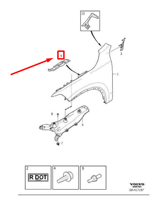 Genuine Volvo Front Bracket 31416626 for sale online | eBay