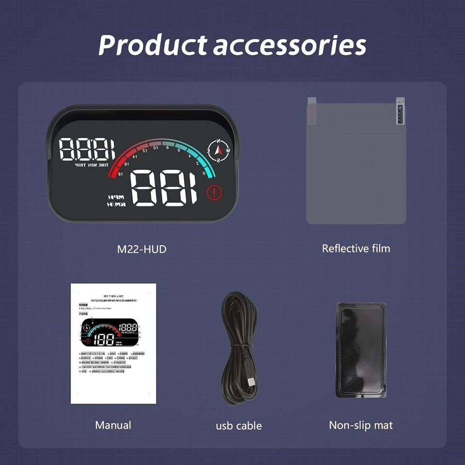 Digital Speedometer Universal GPS Car HUD Head Up Display Car Hud ...