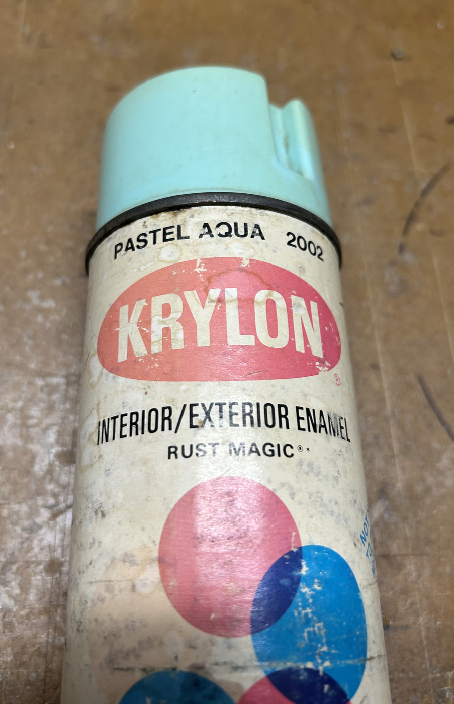 Vintage Krylon Pastel Aqua 2002 Borden 13oz Spray Paint, paper label ...