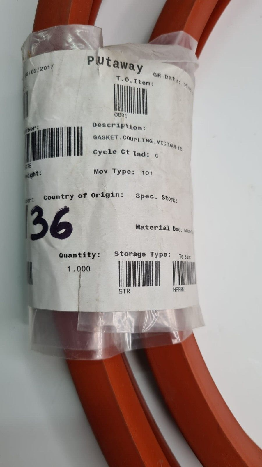 Victaulic AAP1404961-00136 28 inch. Gasket Ingersoll Rand | eBay