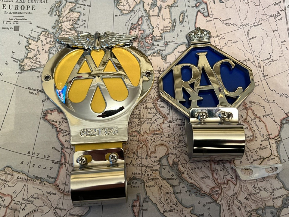 CLASSIC AA CAR BADGE BAR FITTING 3/4 AND RAC BADGE SERIAL NUMBER ...