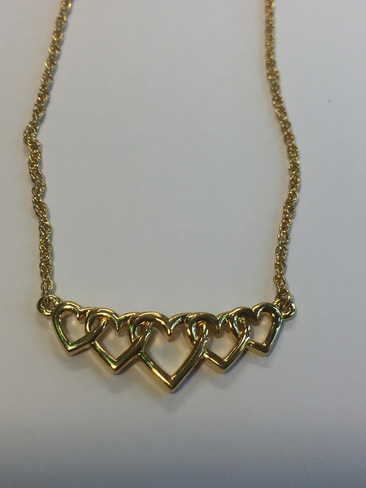 Vintage Signed Accents by Hallmark Gold Tone Necklace… - Gem