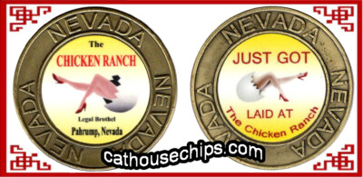 Chicken Ranch Brass Brothel Coin - Token Pahrump NV legal cathouse Just ...