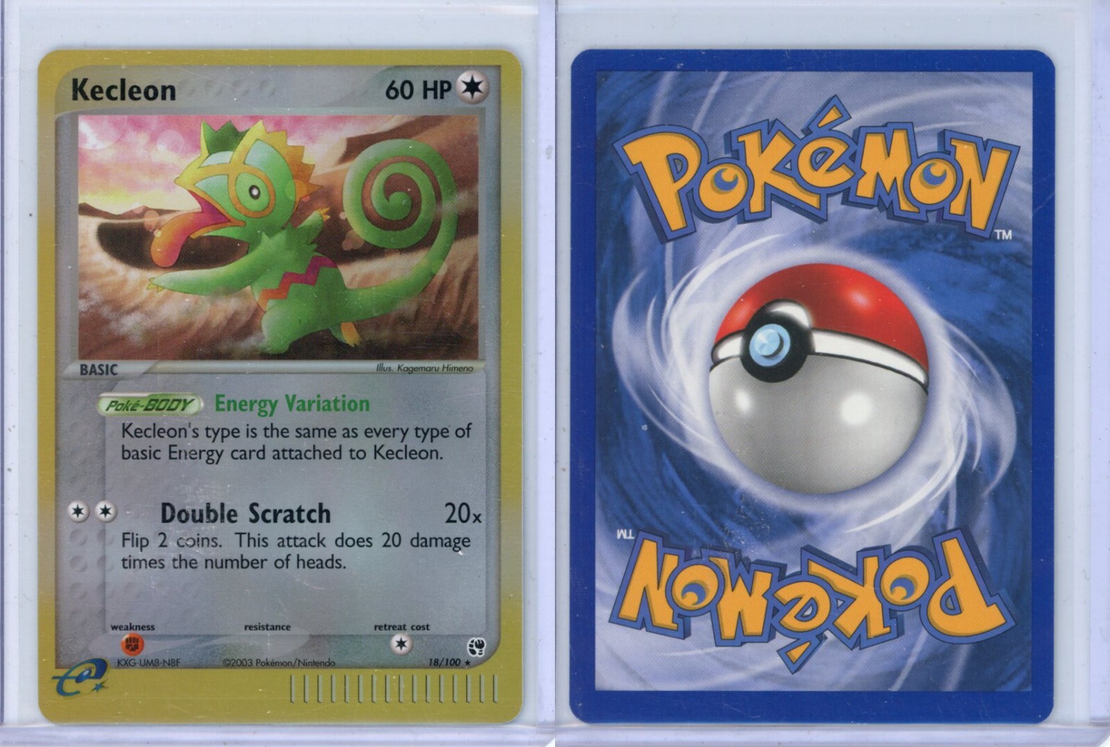 Pokémon TCG KECLEON 18/100 REVERSE HOLO EX SANDSTORM NEAR MINT 80 | eBay