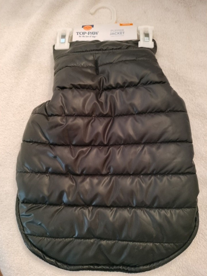 Top Paw Puffer Dog Coat XS/M/L/XL- Blk Gray Olive Green Navy * Benefits ...