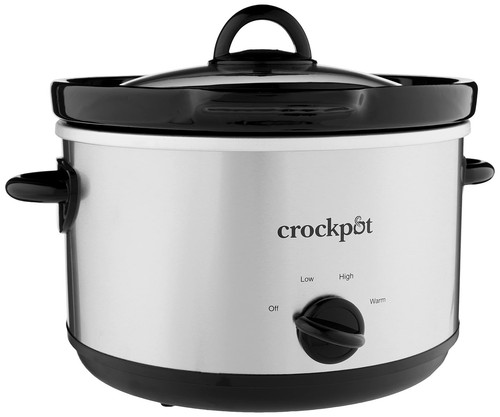 Crock-Pot 5-Quart Smudgeproof Round Manual Slow Cooker with Dipper ...