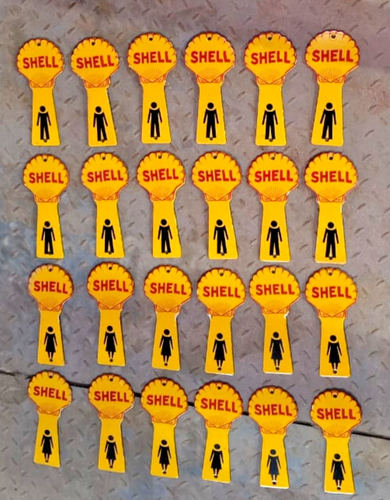 24X SHELL DOOR SIGN PORCELAIN ENAMEL SIGN BOARD SIZE 7"X3.5" INCHES ...