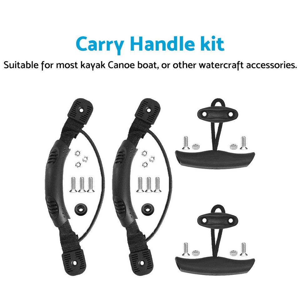 For Canoe Boat Kayak Side Mount Carry Handles w/ Pull T-Handle & Cord ...