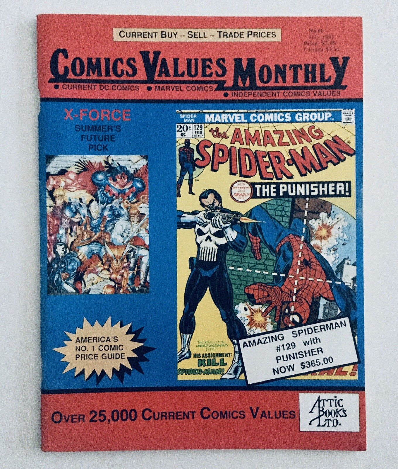 COMICS VALUES MONTHLY, by Attic Books, (Jul, Sep, Oct 1991, May 1992 ...