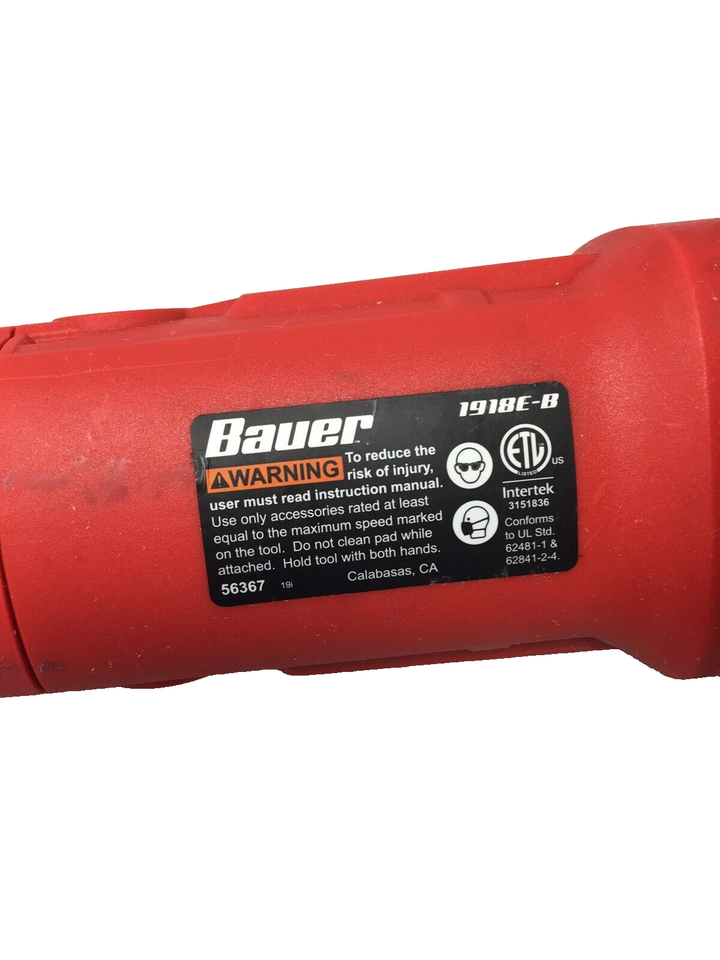 Bauer 21918E-B. Dual Action Random Orbit Polisher Buffer Variable Speed ...