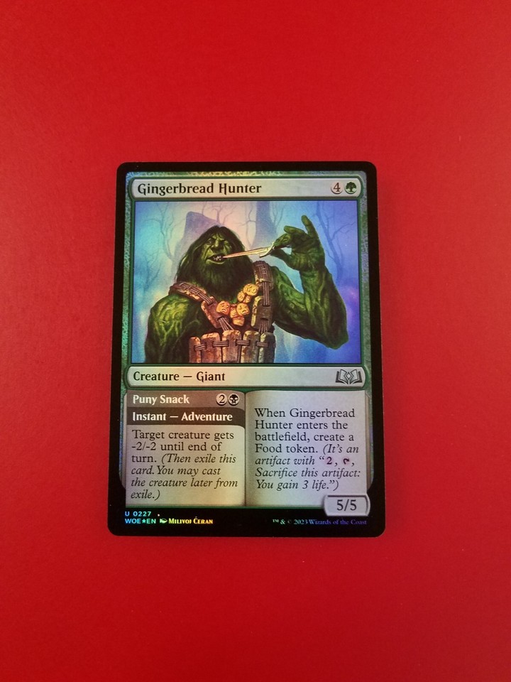1x Gingerbread Hunter & Puny Snack | FOIL | Wilds of Eldraine | MTG ...