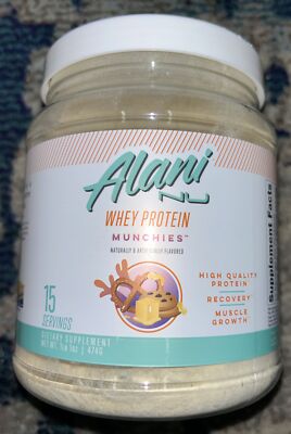 1.1 Lbs Alani Whey Protein Munchies Dietary Supplement Powder Pre Work ...