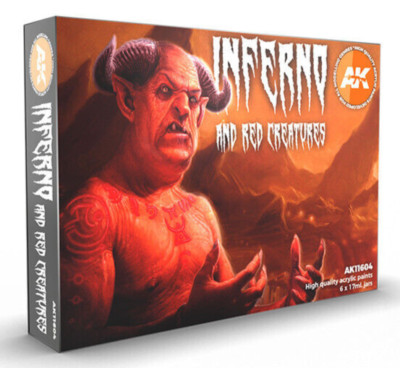 AK Interactive Model Paint 3G INFERNO & RED CREATURES Set Acylics AK ...