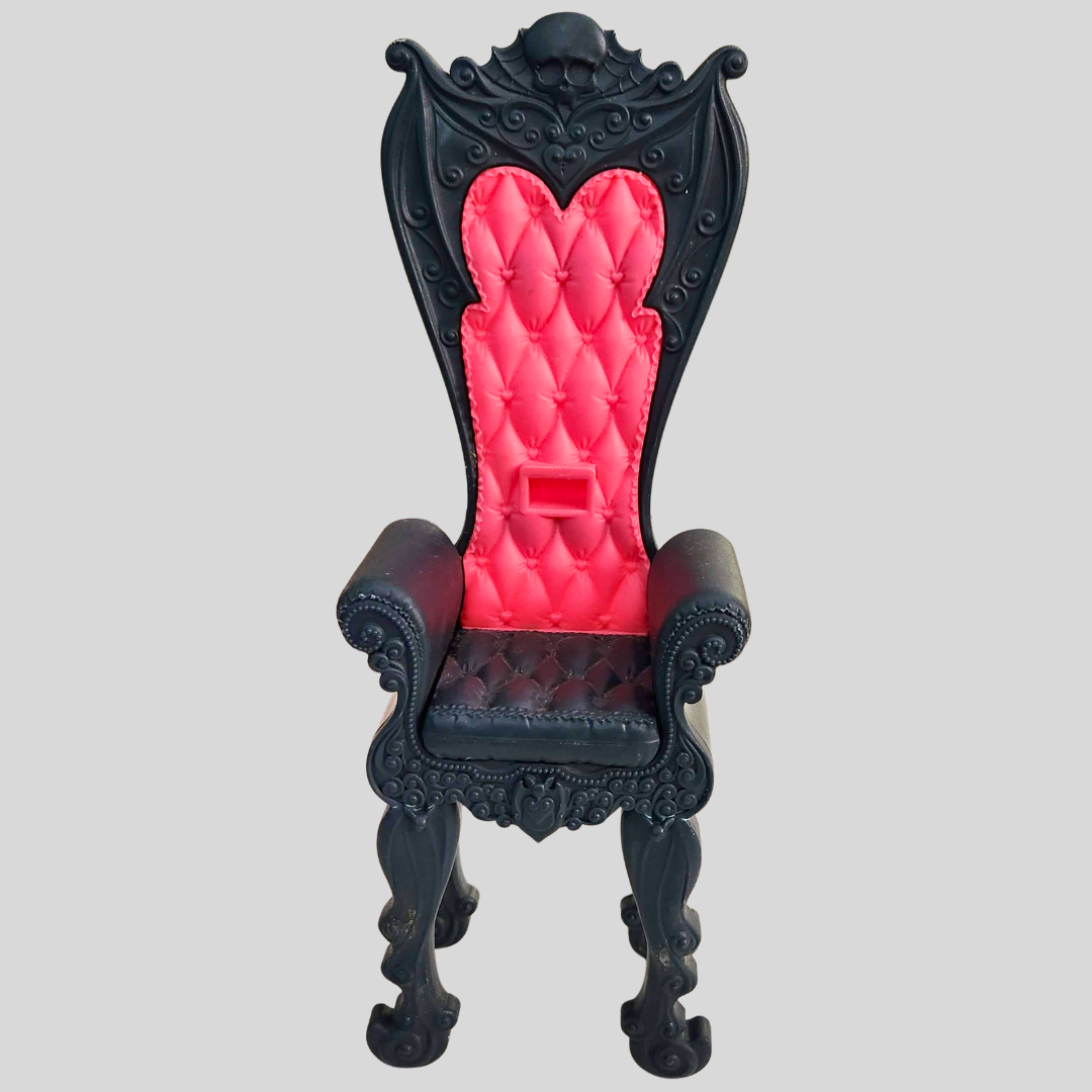 Monster High Draculaura School Castle Throne Chair Deadluxe Pink Black ...