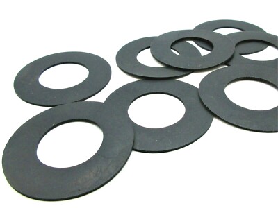 1 1/4" ID x 2 1/2" OD x 1/16" Black Rubber Flat Washers Various Package ...