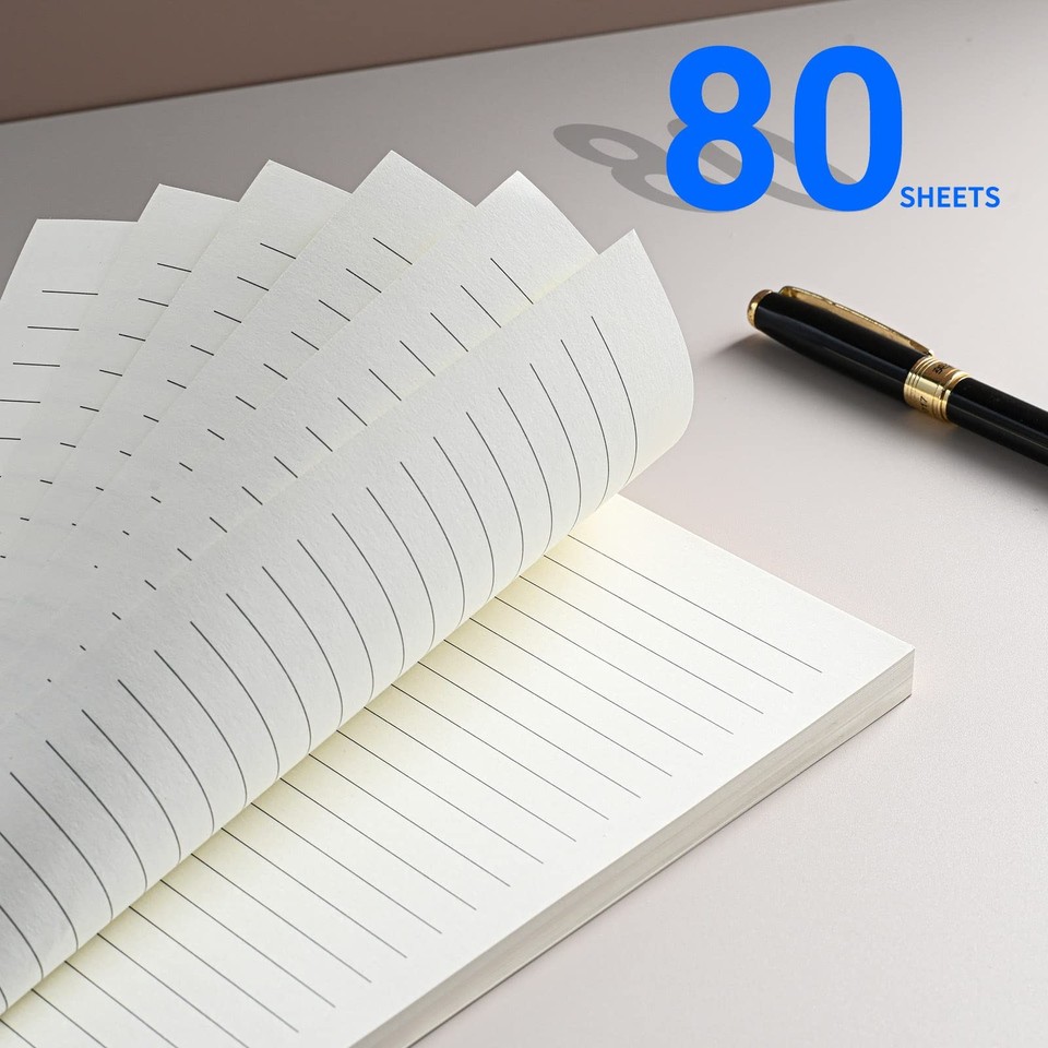Refillable A5 6-Ring Binder Paper - 8mm Ruled Filler, 80 Sheets, Lined ...