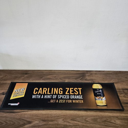 Carling Zest Bar Runner Beer Drip Mat Man Cave Home Bar | eBay UK