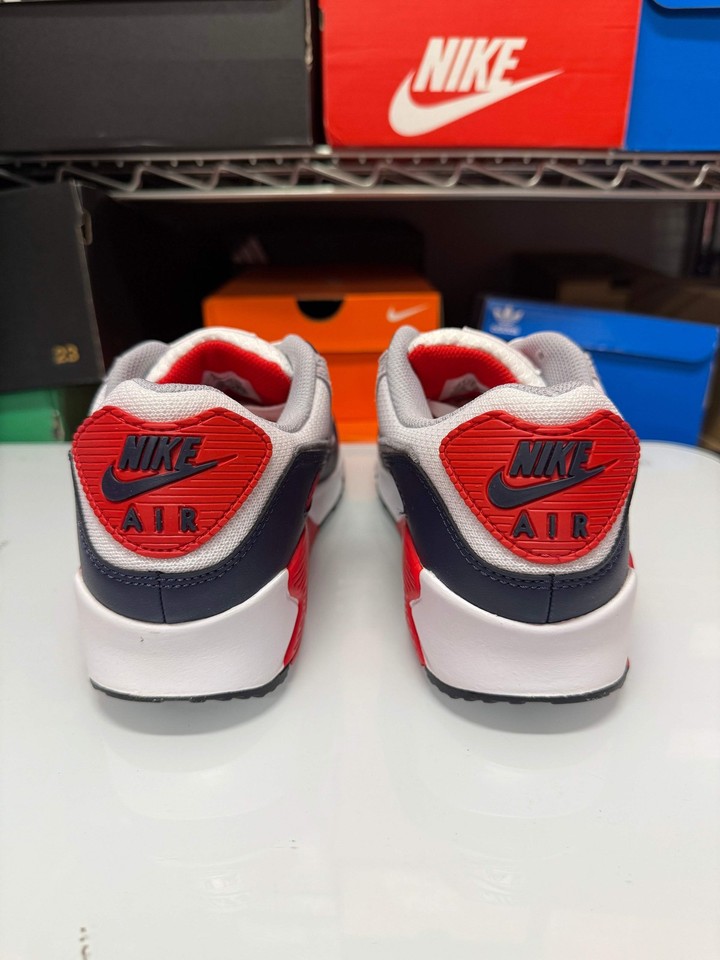 Nike Men's Air Max 90 USA White Red Blue Shoes DM0029-117 | eBay