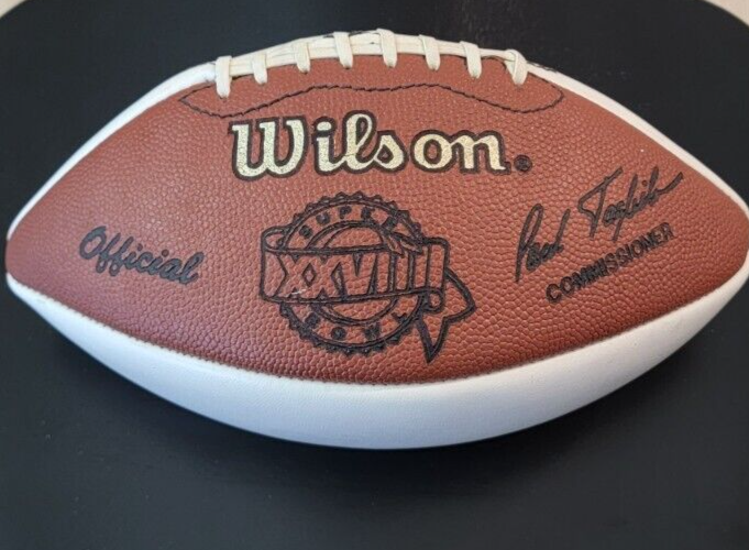 Emmitt Smith Dallas Cowboys Super Bowl XXVIII MVP Wilson Autograph ...