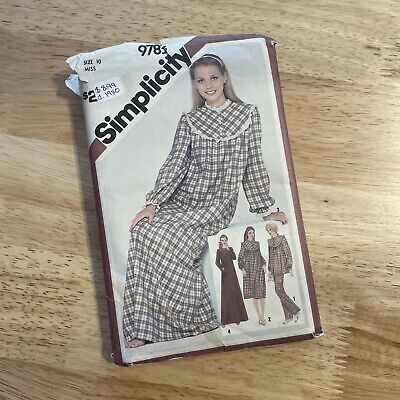 Simplicity 9783 Vintage Pattern Mumu Nightgown Cozy Cottagecore Pajamas ...