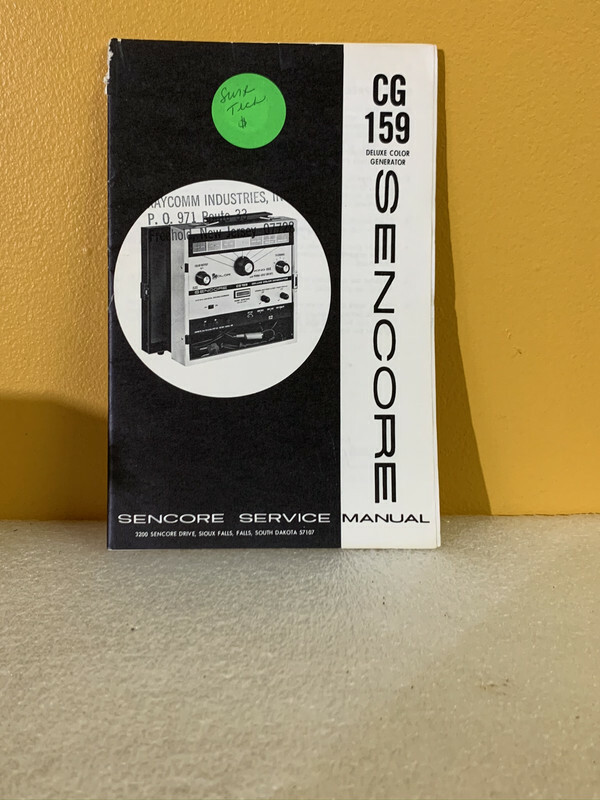 Sencore CG 159 Deluxe Color Generator Service Manual | eBay